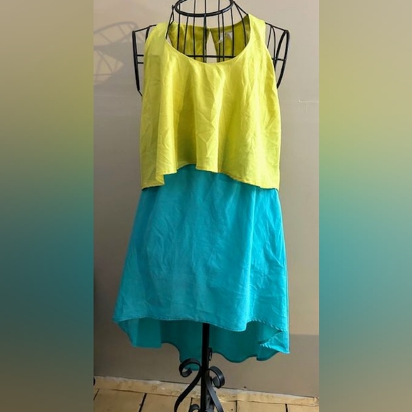 Forever 21 | Dresses | Womens Size Small Dress Fun Pretty Green Blue ...